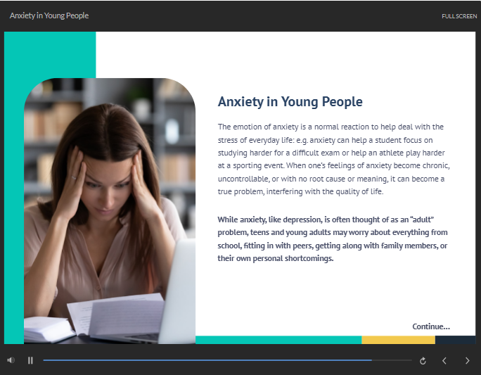Anxiety in Children and Young People during COVID-19 – One Education