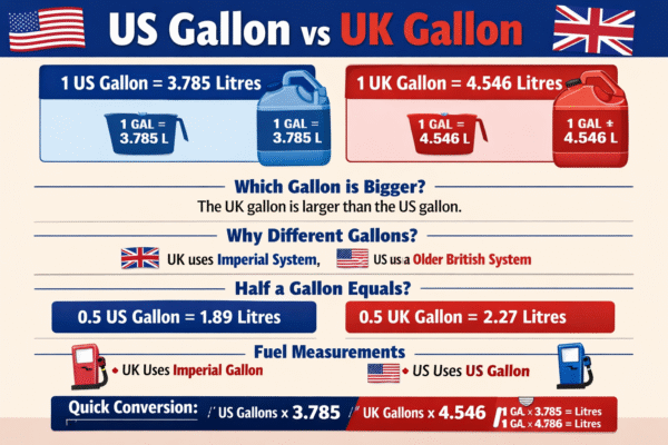 How Many Litres in a Gallon?